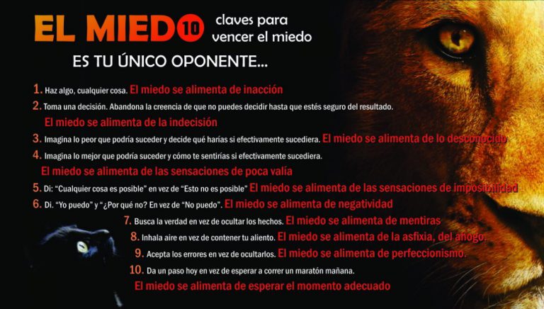 Infografía | 10 Claves para vencer el Miedo Infografía | 10 Claves para vencer el Miedo